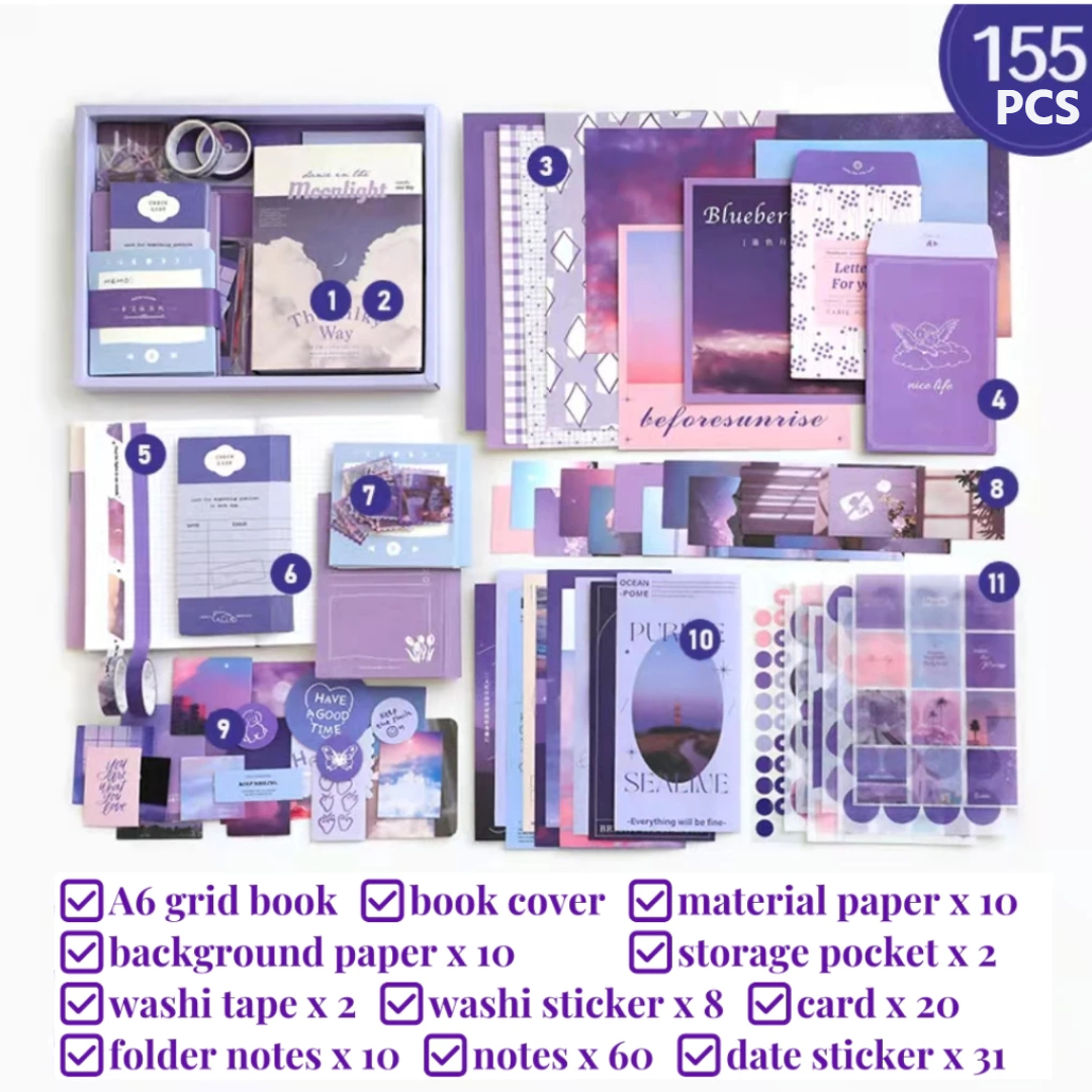 Retro Literary Series Vintage Journal Starter Kit Set 155 items ...