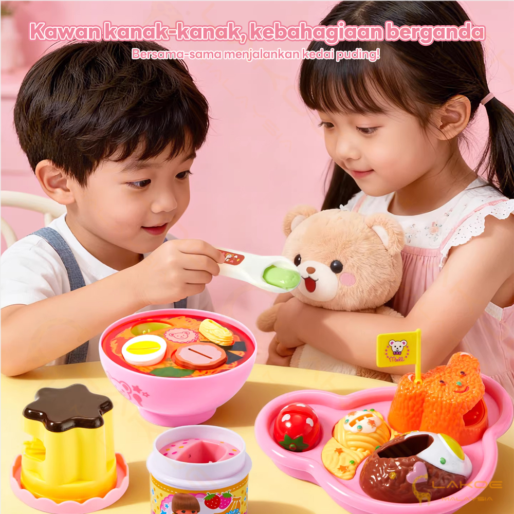 Lakoe Mainan Pudding Jelly Toy Set Kids Food Feeding Toys Play House ...