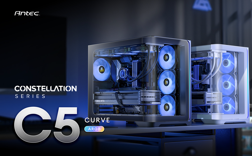 ANTEC C5 CURVE ARGB | BLACK / WHITE | DUAL CHAMBER MID-TOWER ATX ...