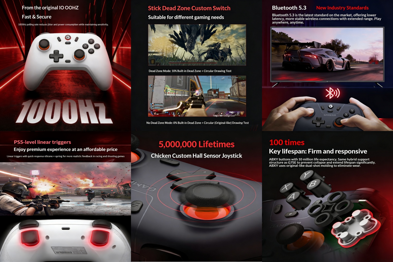GameSir T4 Nova Lite Sesuai Switch|Hall Effect Tri-Mode Wireless ...