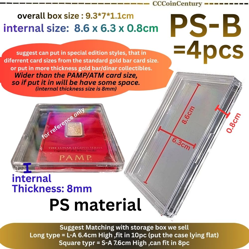 Gold Bar Storage Box PAMP Gold Bar Card Casing Card Case Holder ...