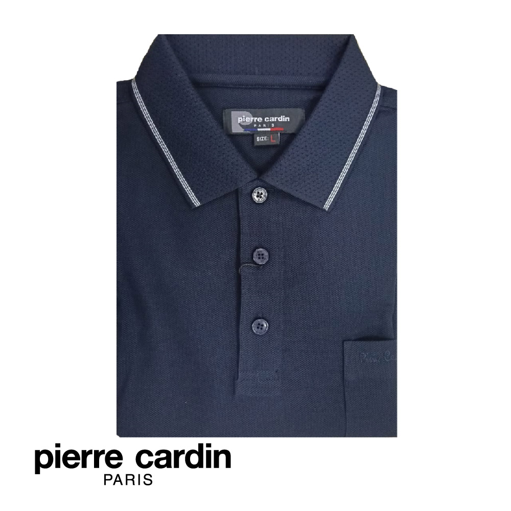 Pierre Cardin Mens Short Sleeve Honeycomb Pique Polo Tee With Jacquard ...