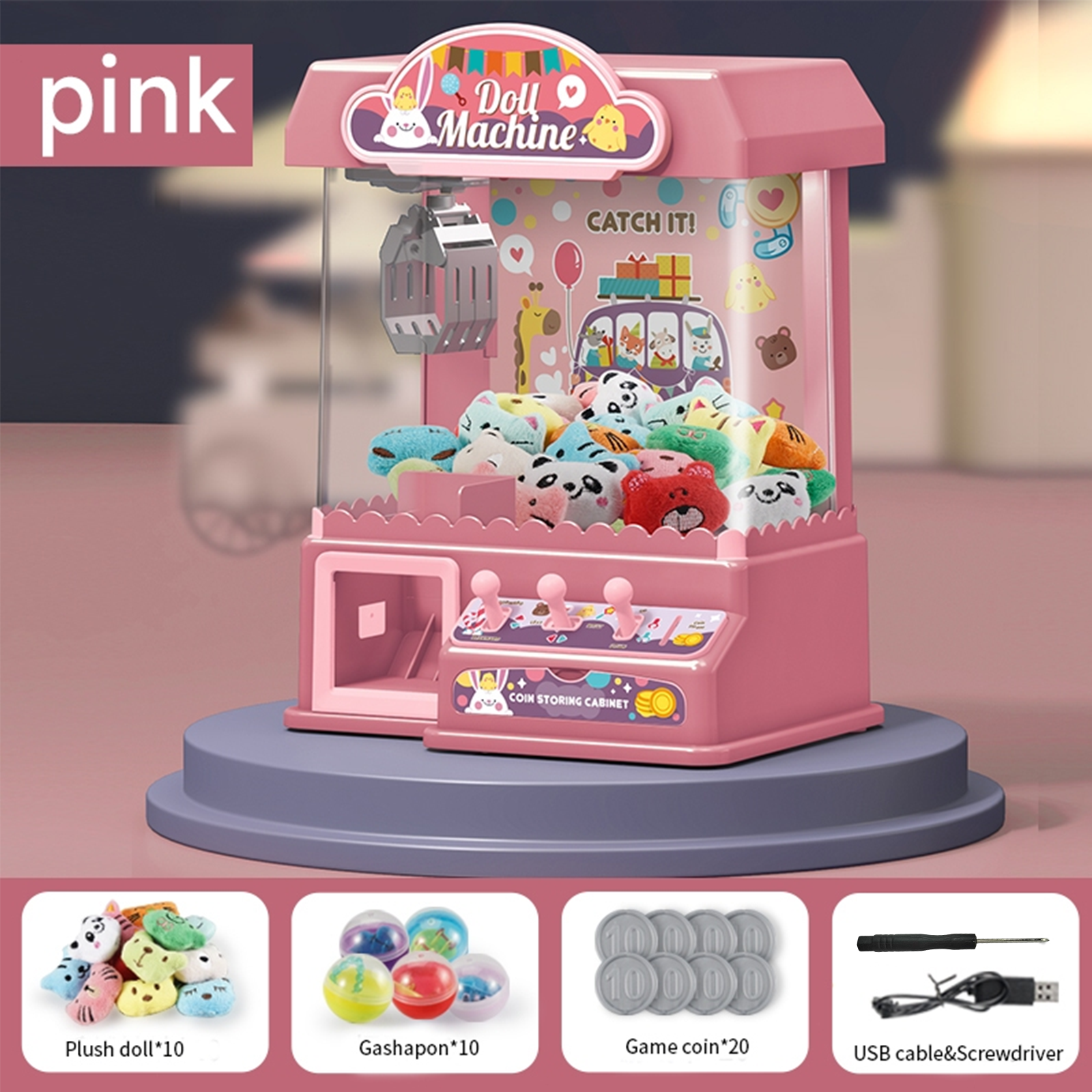 Kids Claw Machine Toys Kids Large Claw Machine Children Birthday Gift ...