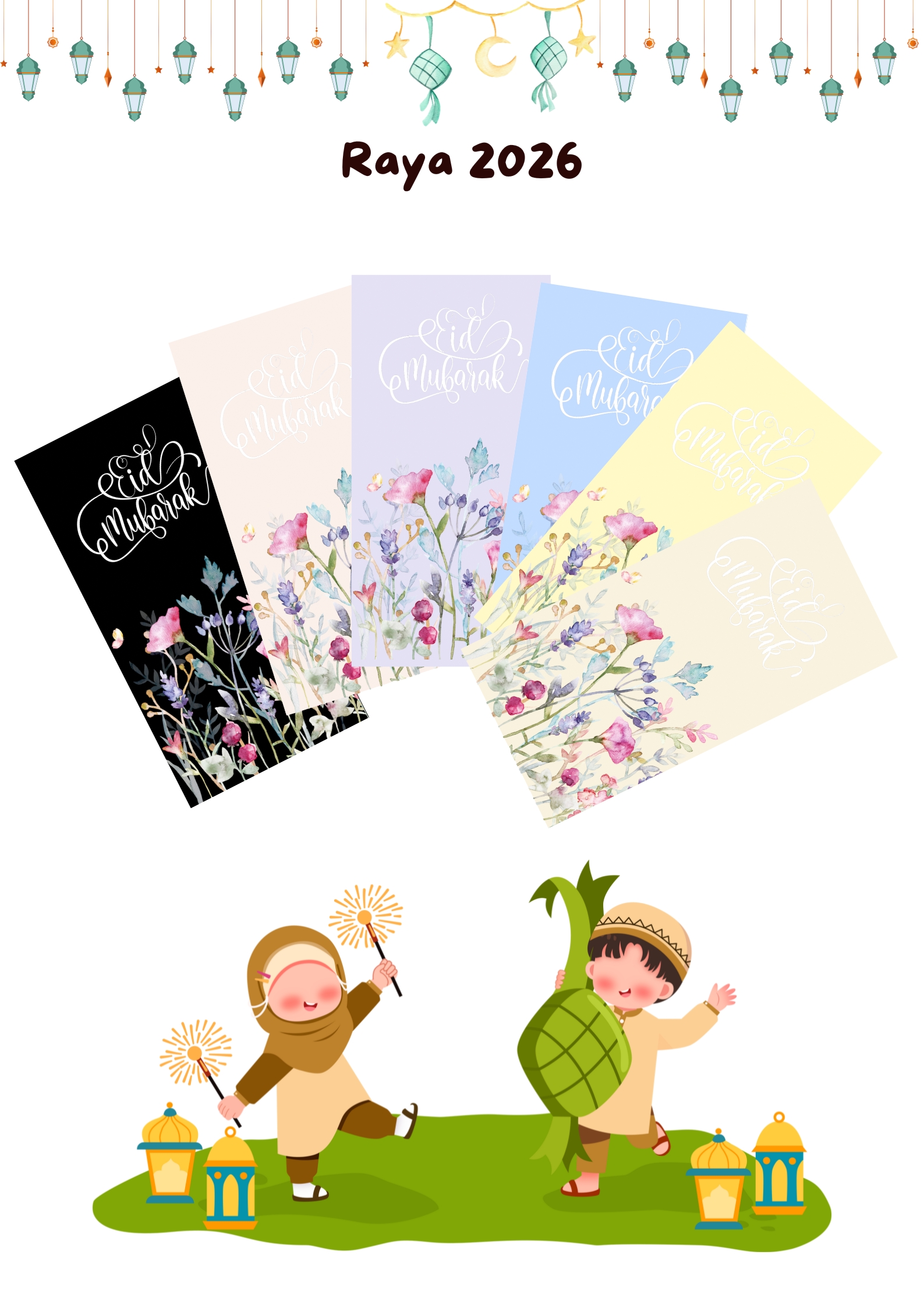 Sampul Duit Raya 2026 Floral Design | Glossy 135gsm | Waterproof ...