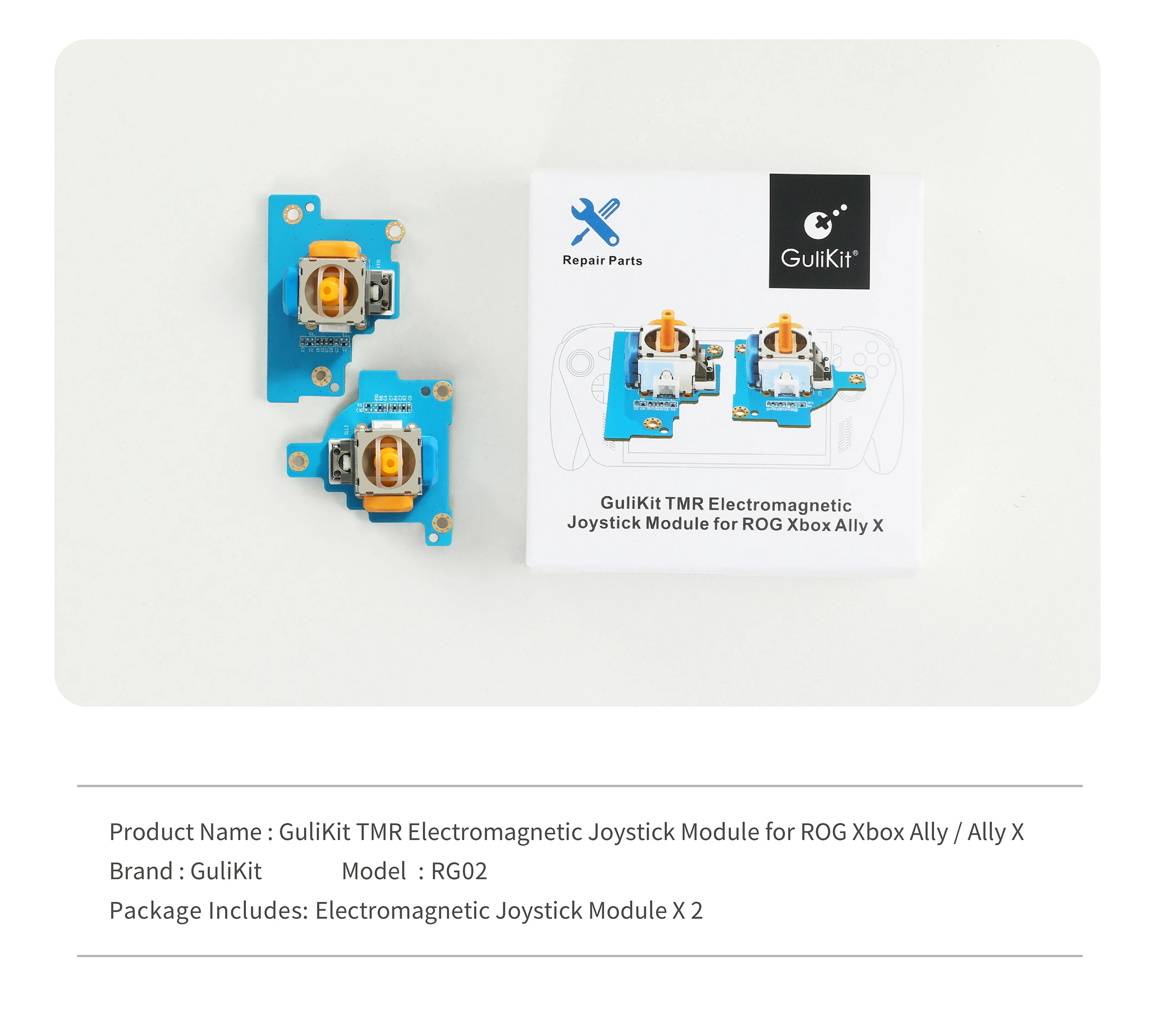 Gulikit RG02 Electromagnetic Joystick Module For ROG Xbox Ally / Xbox ...