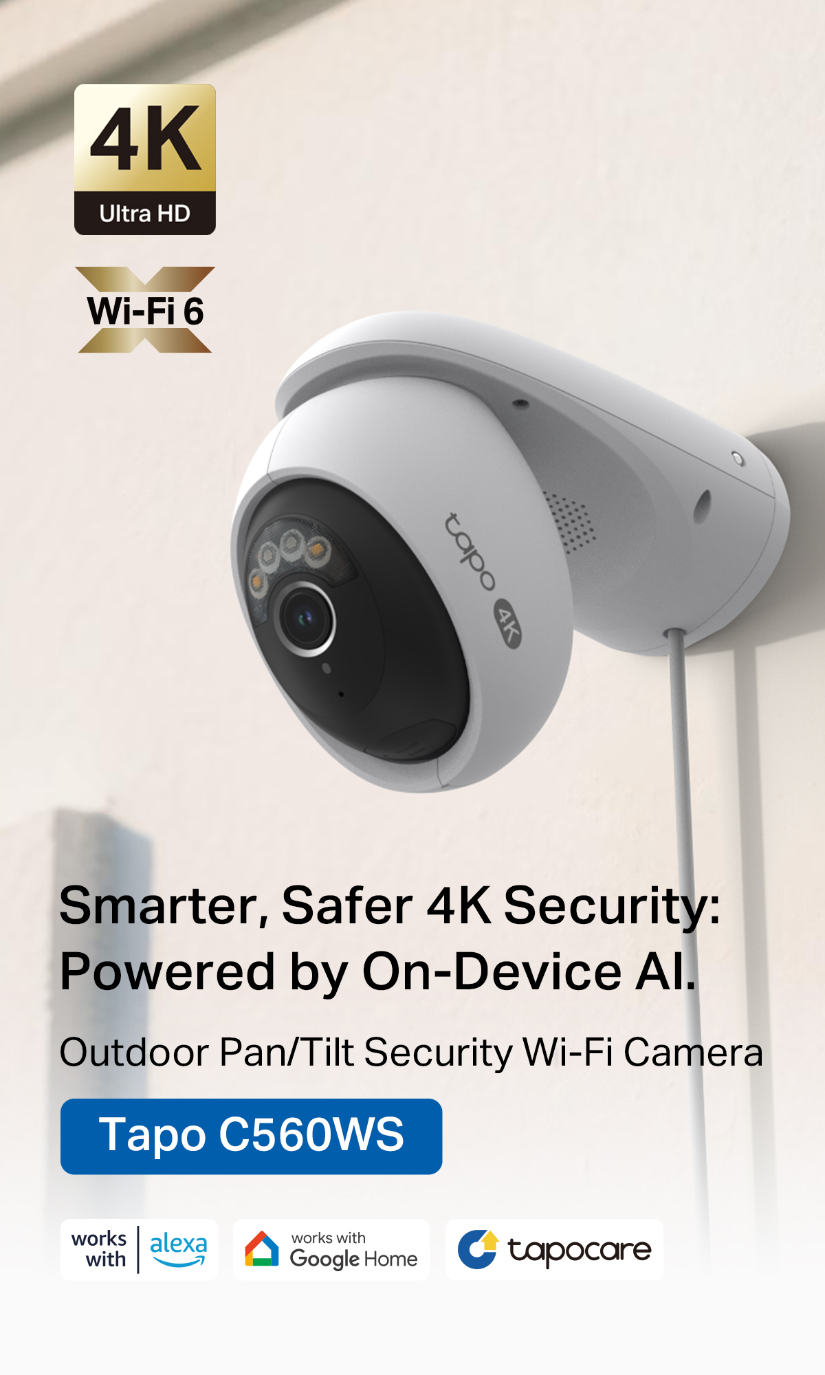 TP-Link Tapo C560WS 4K 8MP / TC43 3K 5MP Outdoor Security Camera Pan ...