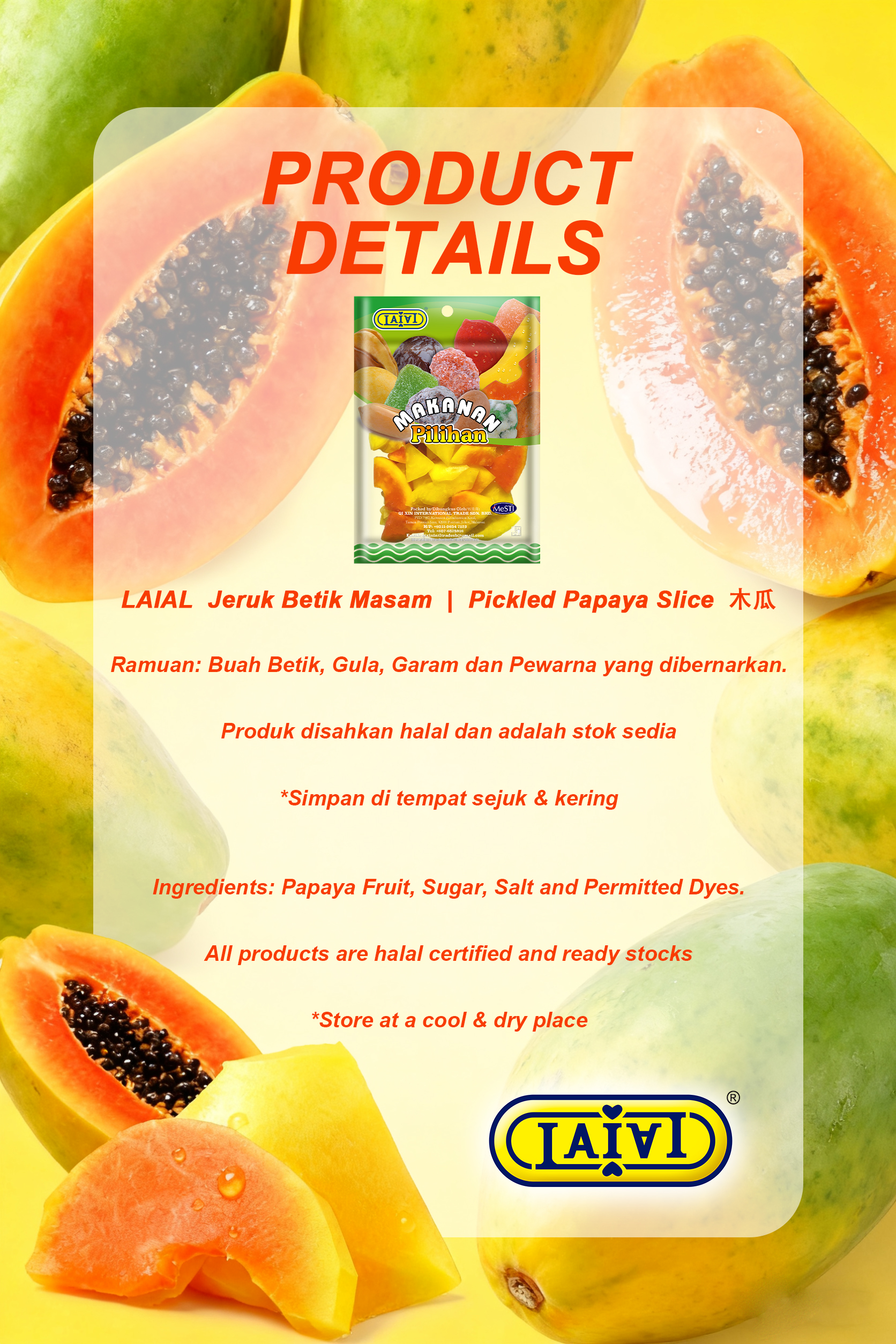 Jeruk Betik Masam | Pickled Papaya Slice LAIAL Makanan Pilihan ...