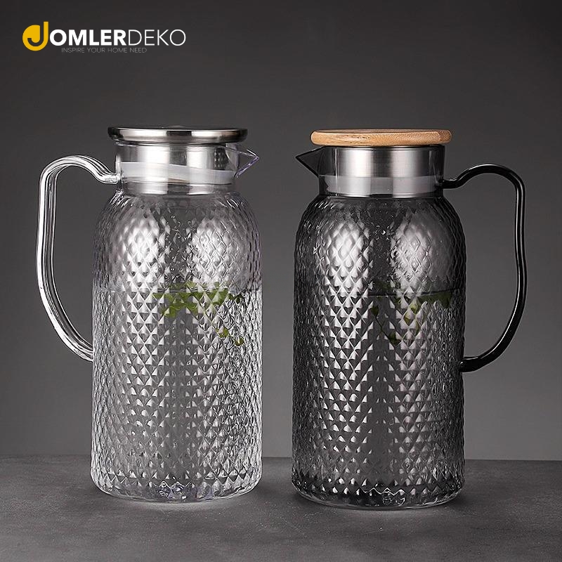 Jug Minuman Acrylic & Cawan Kaca Raya | Set Hidangan Air Cantik Tahan ...