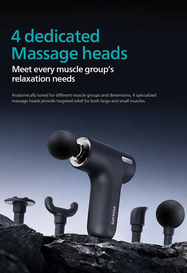 [NEW]Philips Massage Gun Massage Fascial Gun for Muscle Percussion Deep ...