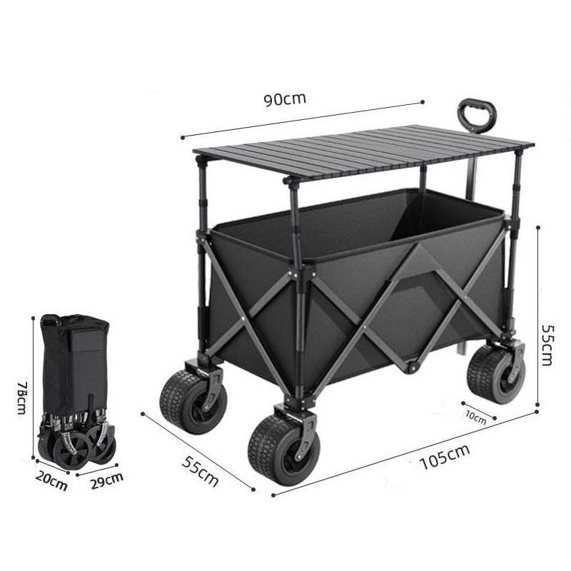 EcoChamp Foldable Wagon Baby Stroller Big Wheel 8” Heavy Duty Trolley ...