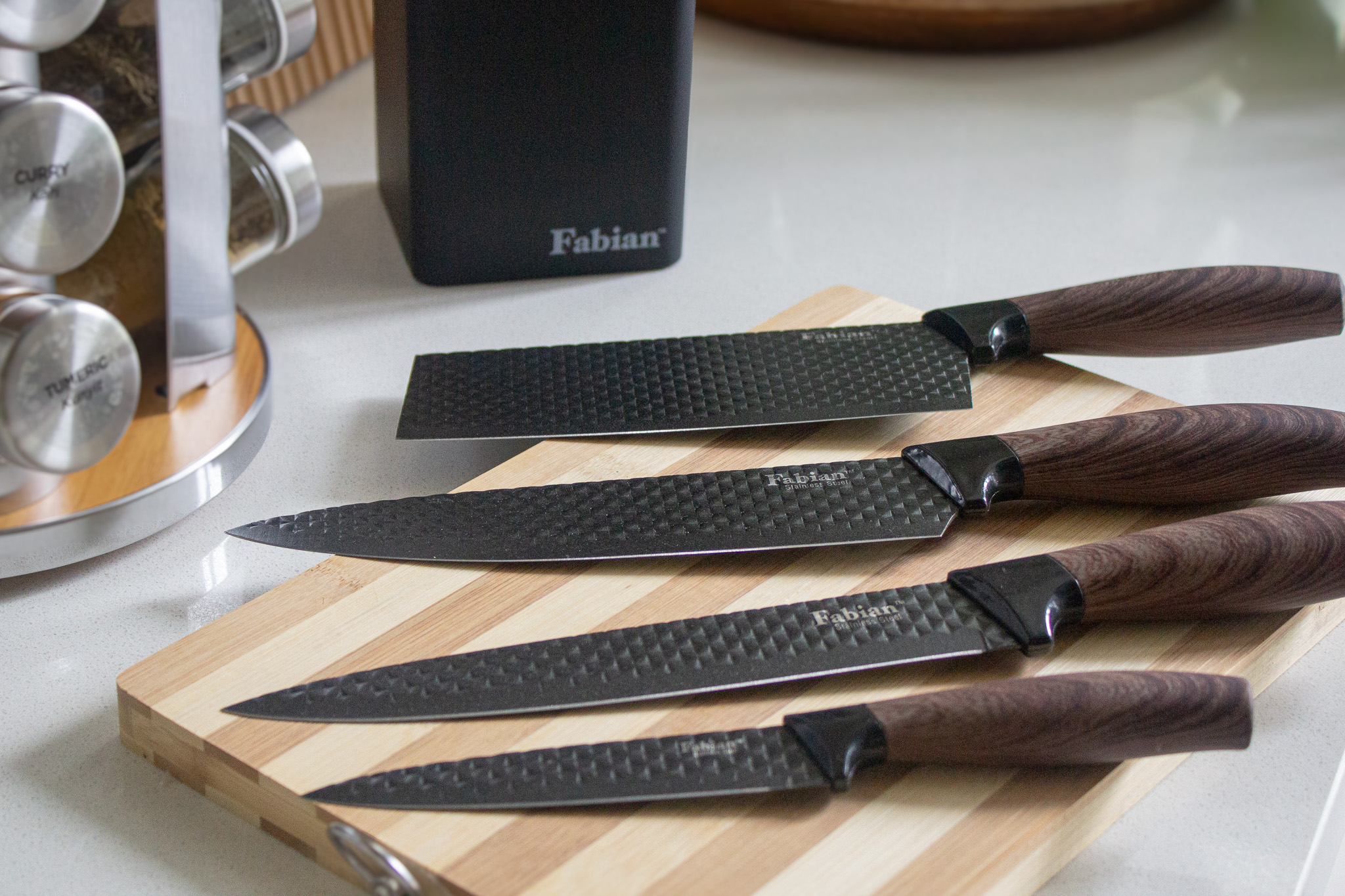 Fabian Kuro & Ki Knife Block Set (5 Pcs) - Dark Brown | Shopee Malaysia