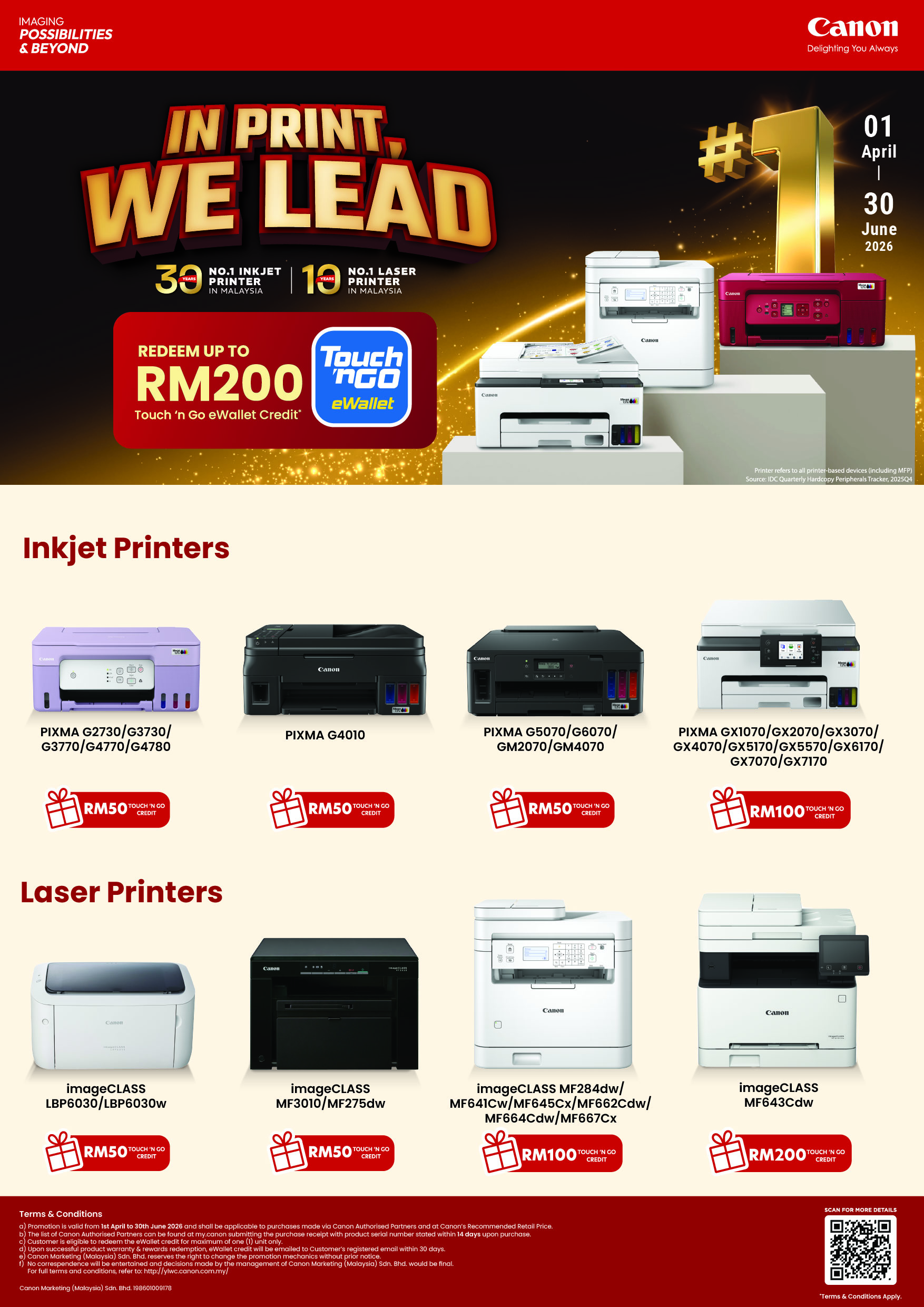 CANON REFILLABLE TANK PRINTER GX6070 GX7070 GX717 PRINT SCAN COPY FAX ...