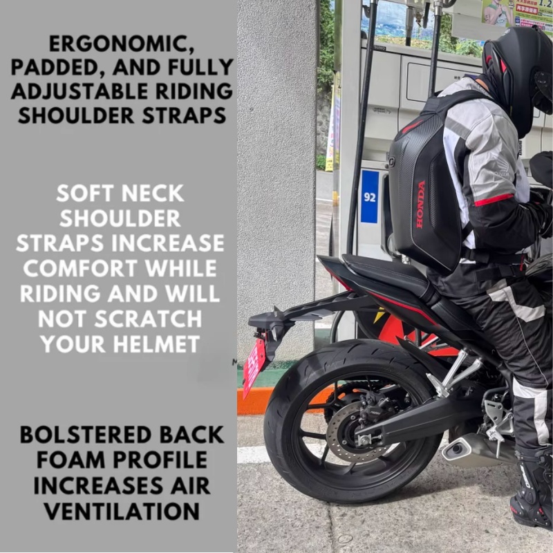48L Motorcycle Helmet Backpack Waterproof Riding Cycling Bag men's ...