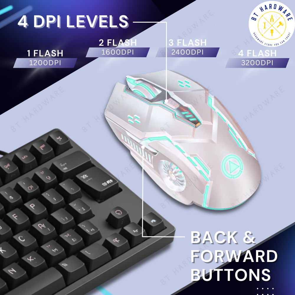 G5 Wired Gaming Mouse 6D Buttons | Adjustable DPI | RGB Backlight ...