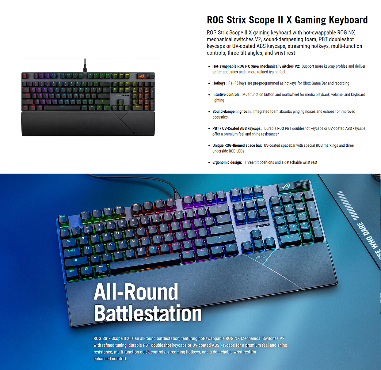 ASUS ROG STRIX SCOPE II X XA14 / ROG STRIX SCOPE II RX XA12 WIRED ...