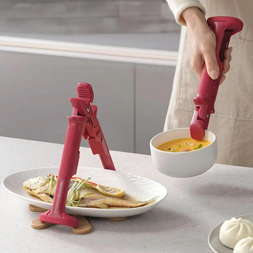 【2-in-1】Heat-Resistant Silicone Gripper - Pencapit Mangkuk & Pinggan ...