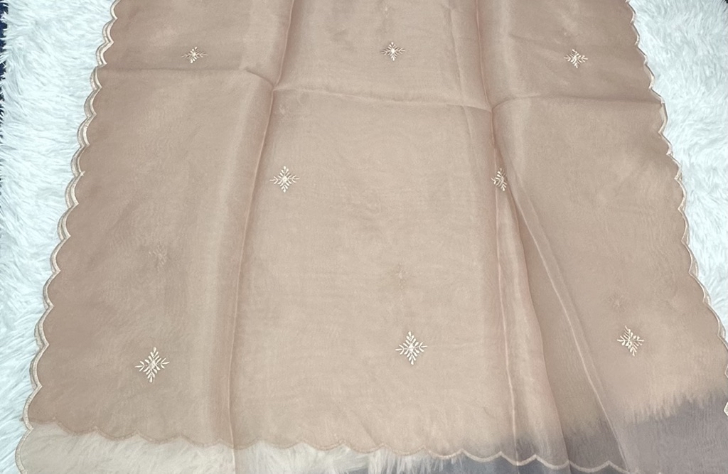 Shawl Organza Sulam Bunga Songket Malay Organza Ready Stock | Shopee ...