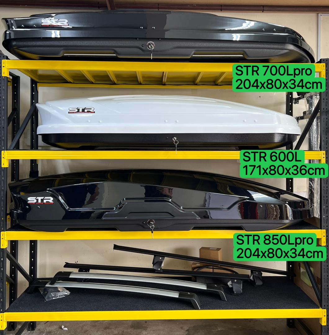 STR Car Roof Box MODEL 700L --- WHITE , GLOSSY BLACK , LIQUID MERCURY ...