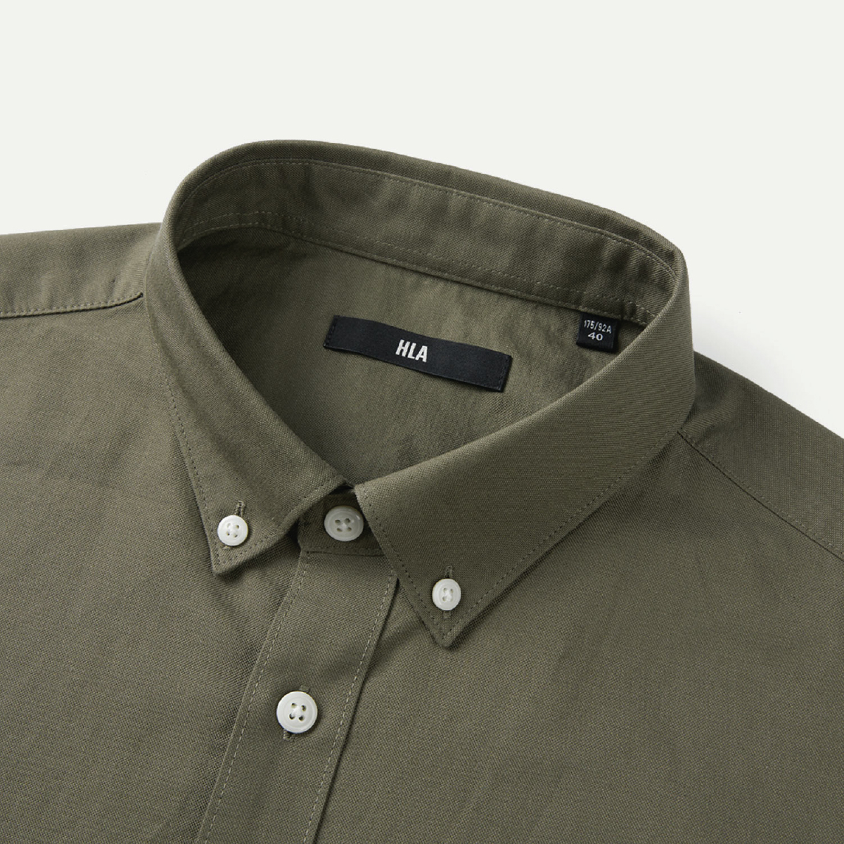 HLA Comfortable Pure Cotton Oxford Fabric Long Sleeve Casual Shirt Men ...