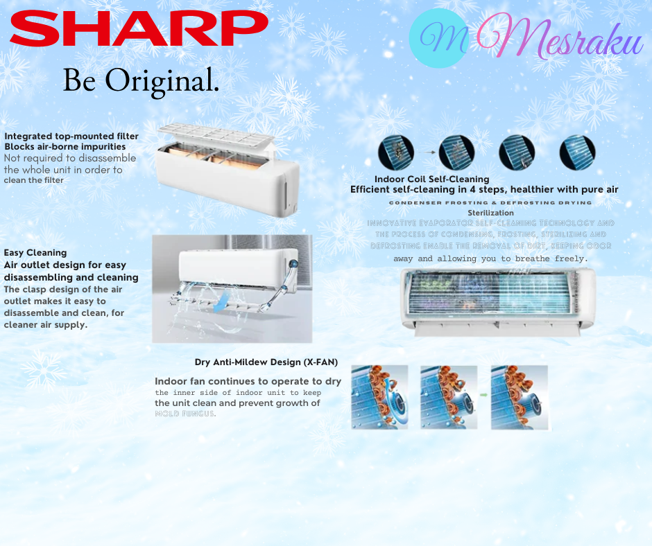 SHARP R32 NON INVERTER AIR CONDITIONER- ZCD SERIES | Shopee Malaysia
