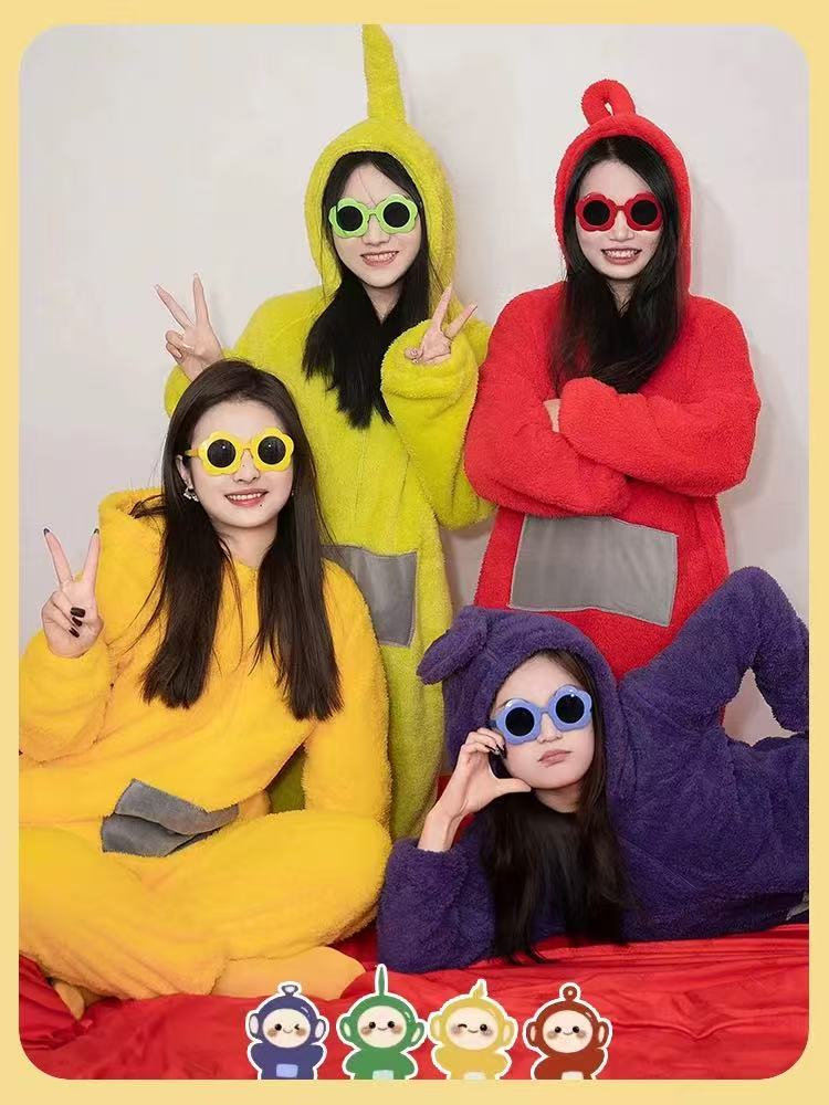 【Ready Stock】Cartoon Teletubbies Costume Onesie Pajamas Coral Fleece ...