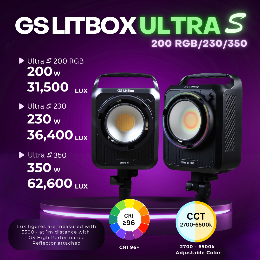 GS LitBox Ultra Slim COB Daylight RGB LED Video Light 2700-6500K Bi ...