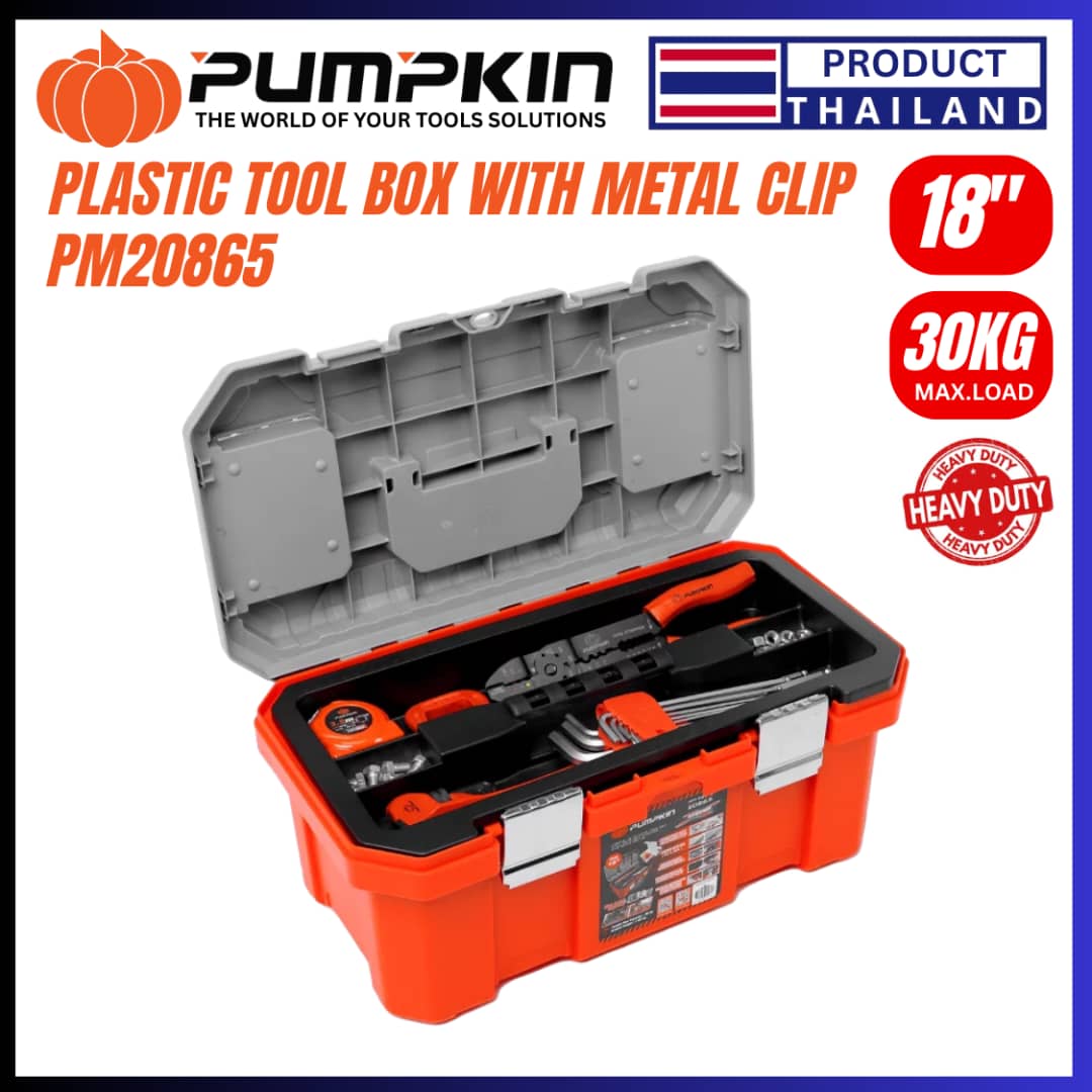 PUMPKIN XTREME 18" Tool Box Model Removable Storage Compartment With ...