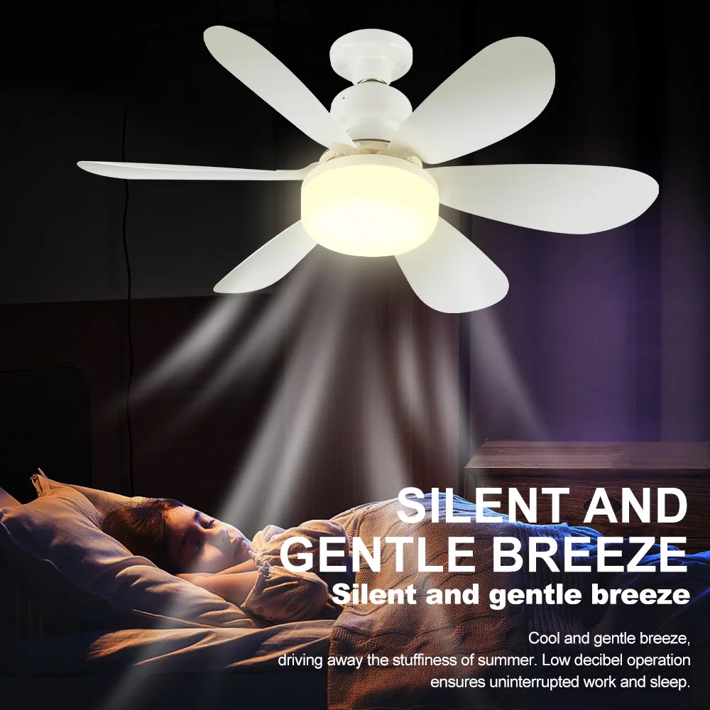 The New E27 Smart Fan Light 40W 30W Wireless Remote Control Led Ceiling ...