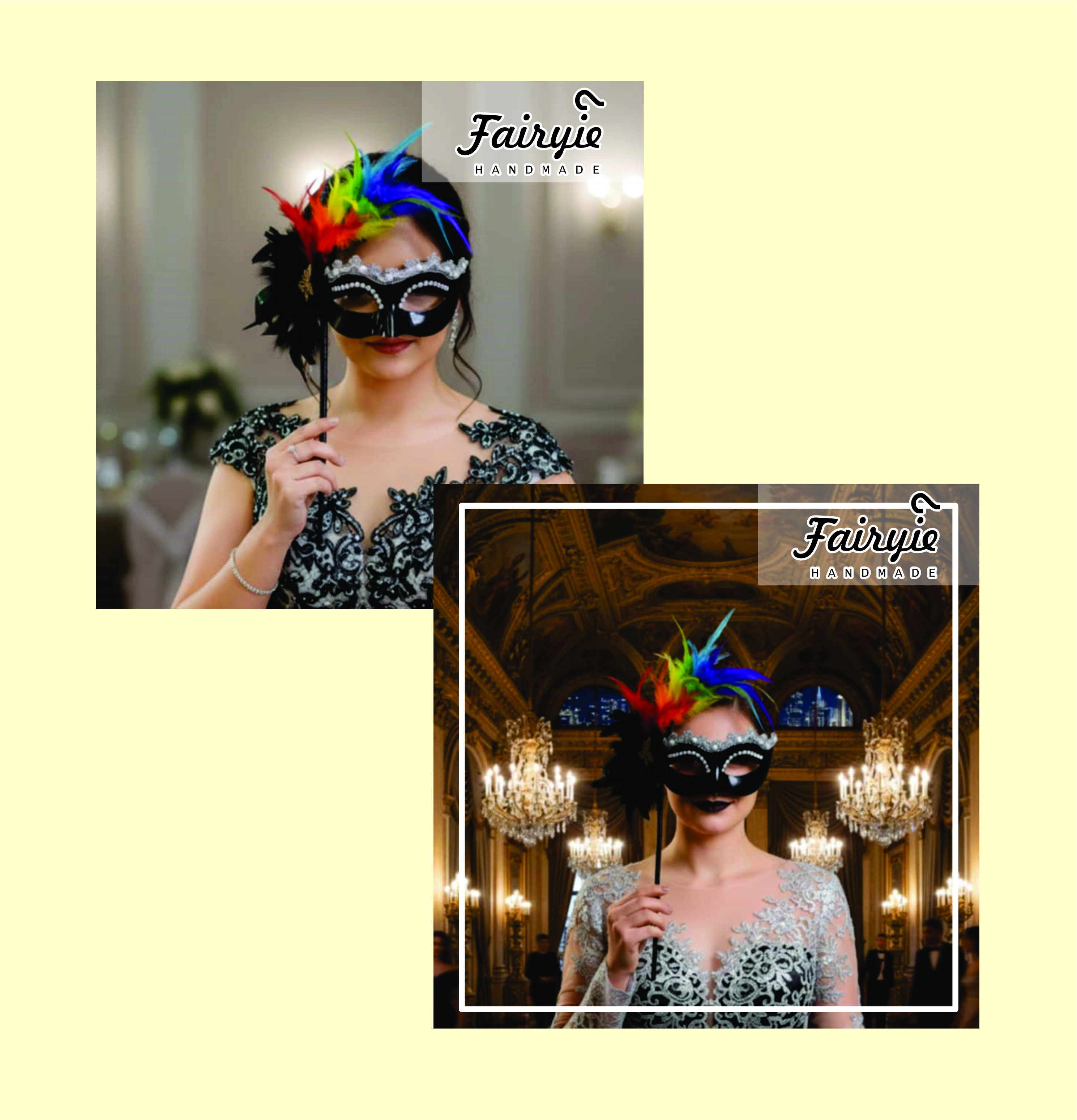 ⚡READY STOCK⚡ Black lady Masquerade Mask Halloween Party Stick Mask ...