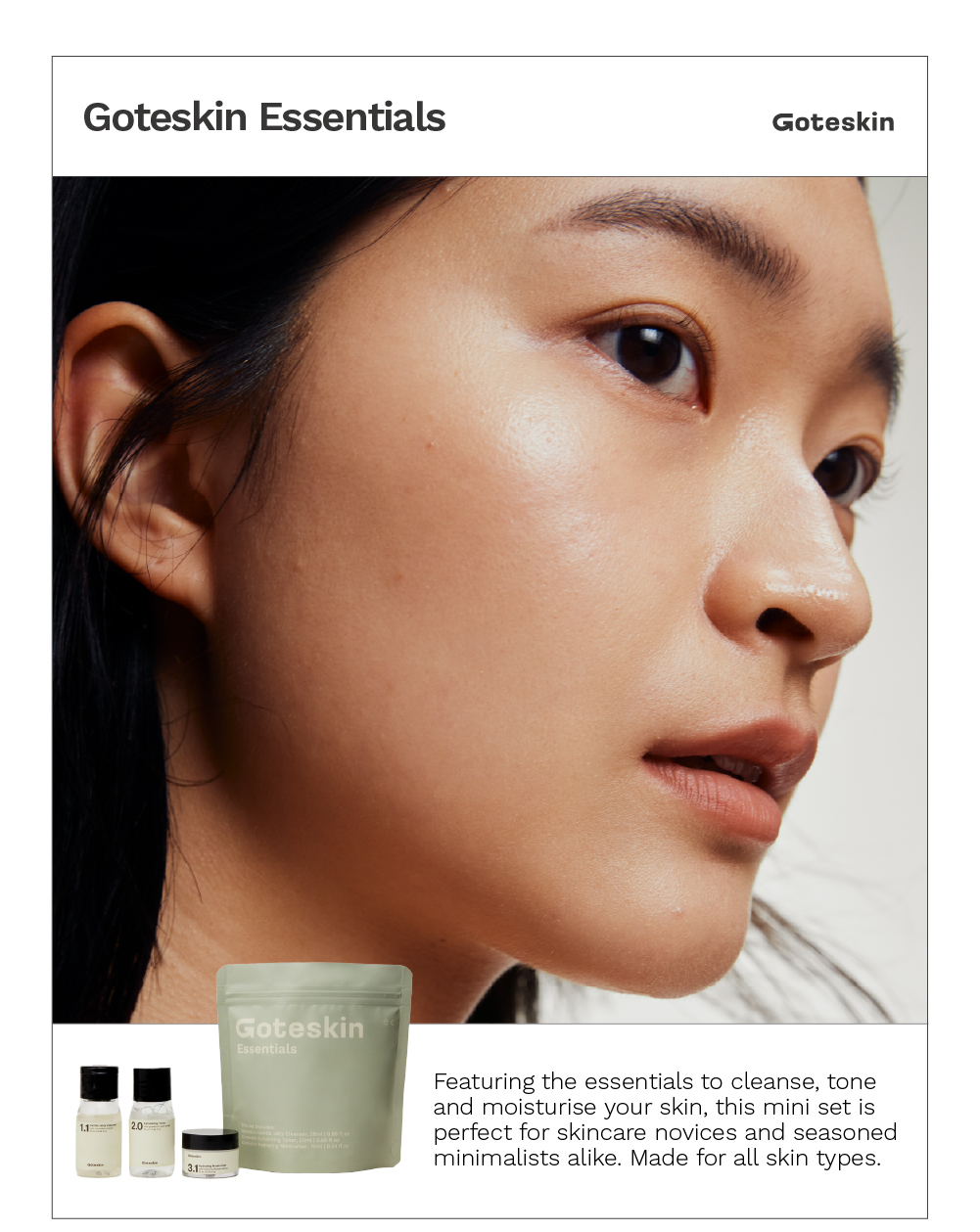 Goteskin Essentials Set - Cleanser | Toner | Moisturizer | Pencuci Muka ...