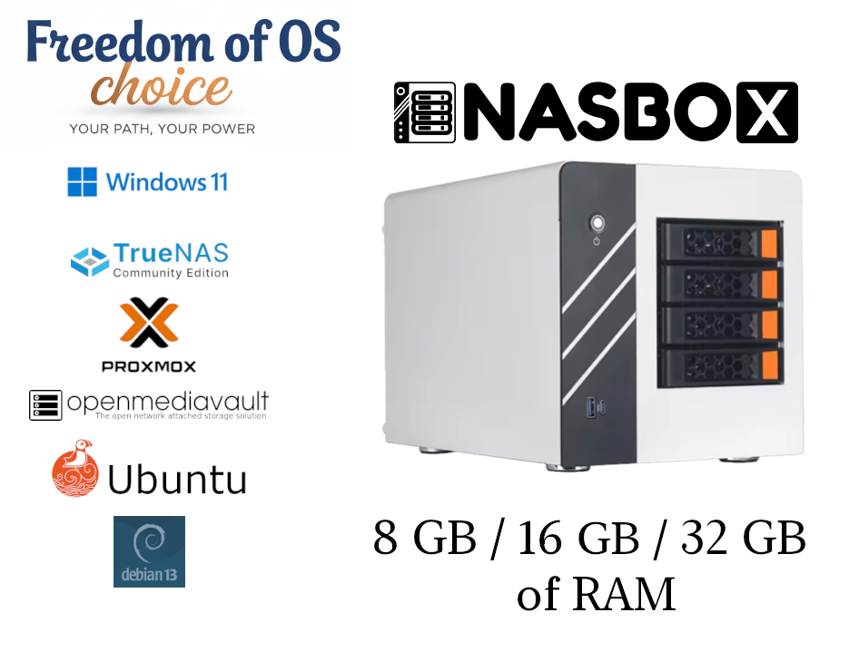 NASBOX - 4 Bays Network Attached Storage (NAS) / Cloud Mini Server ...