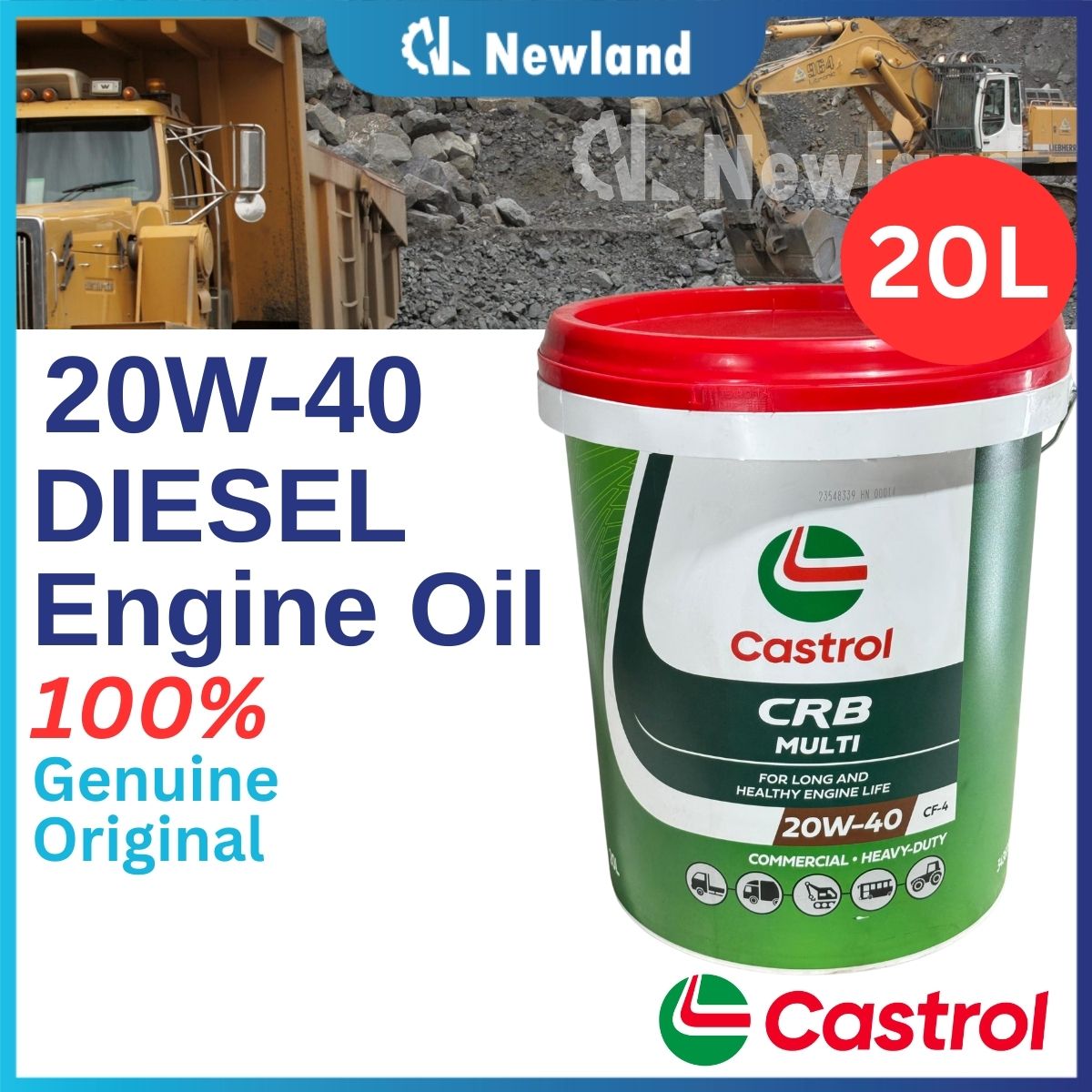 Castrol Engine Oil / Minyak Enjin Castrol / CRB Multi 20W-40 (20L ...