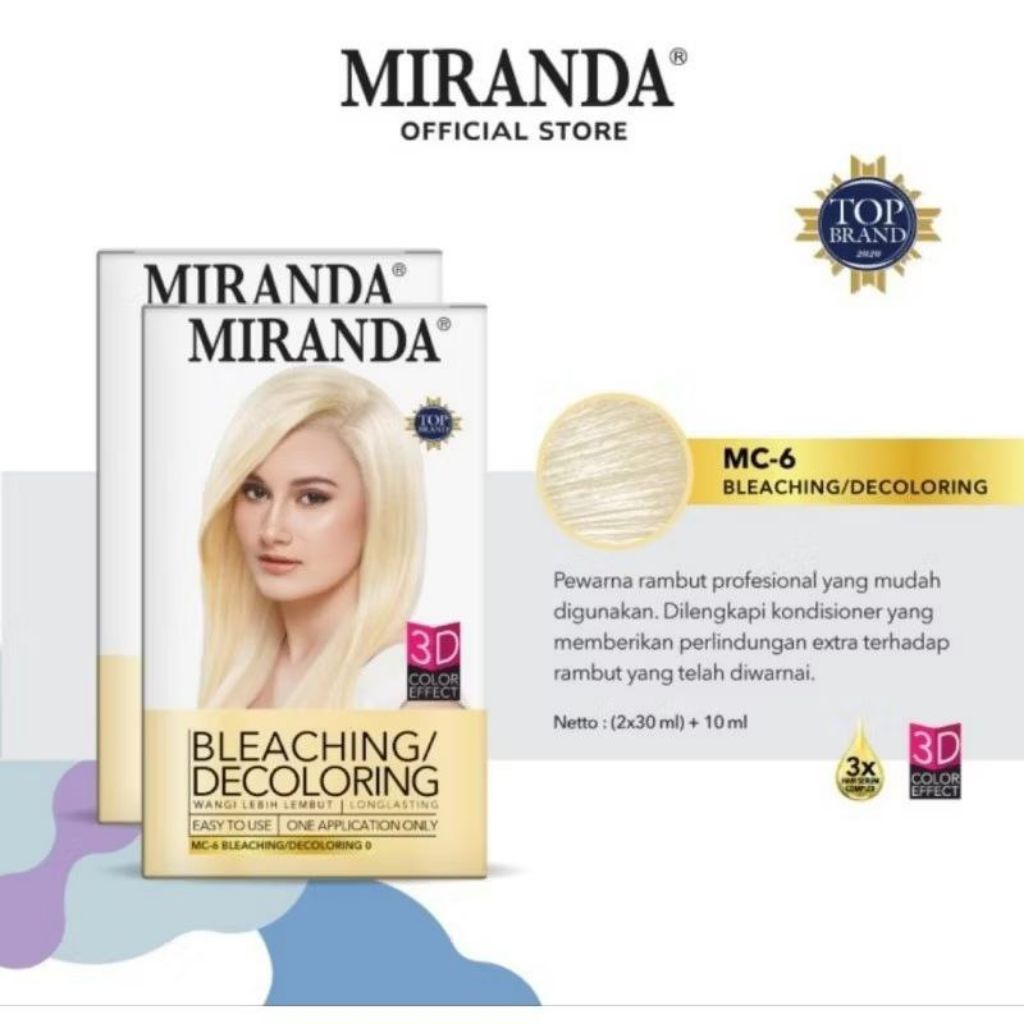 Miranda bleaching hair color new mc21 super blue bleaching & mc6 ...