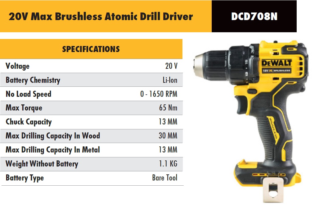 DeWalt 20V Brushless Cordless Combo Set of DCD100 Limited Edition ...