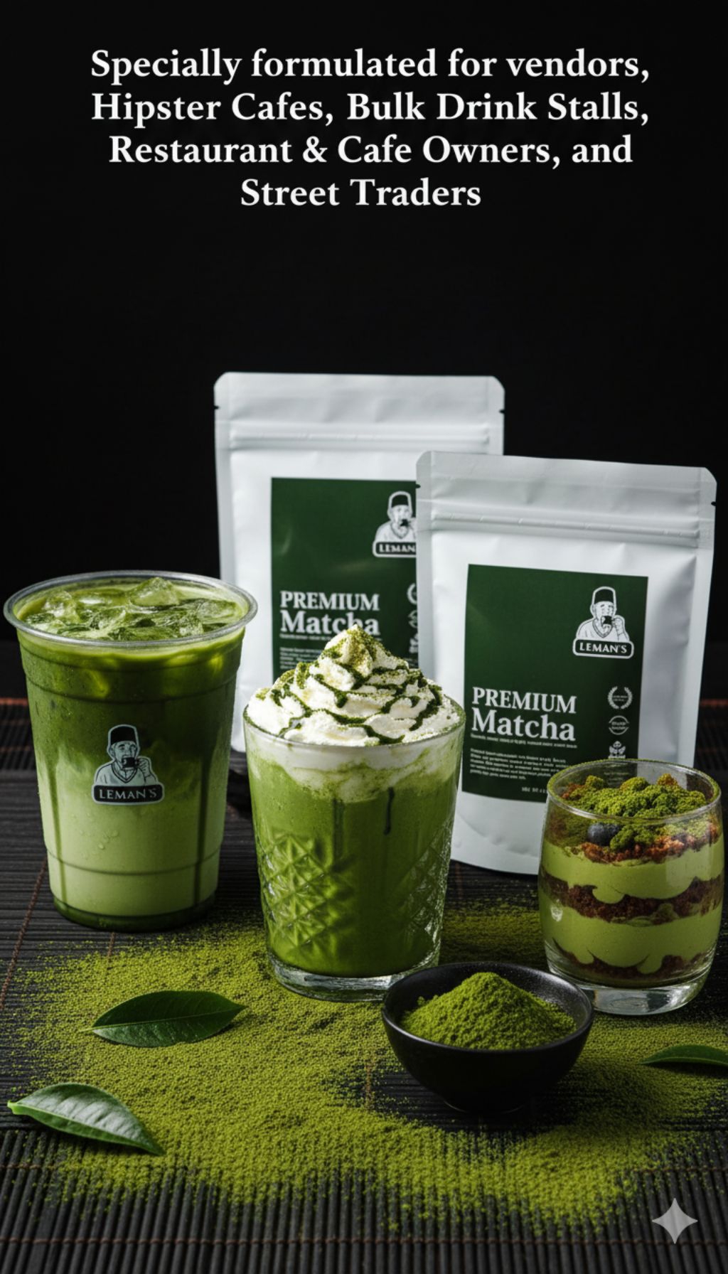 PREMIUM JAPANESE MATCHA POWDER (100% HALAL) - LEMAN'S BRAND | Shopee ...