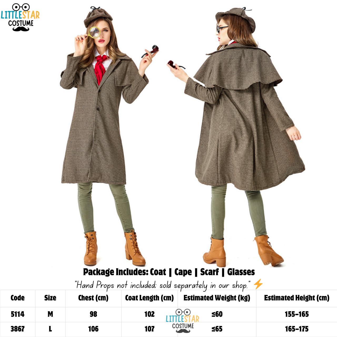 Sherlock Holmes Costume for Adults – Detective Outfit for Men & Women ...