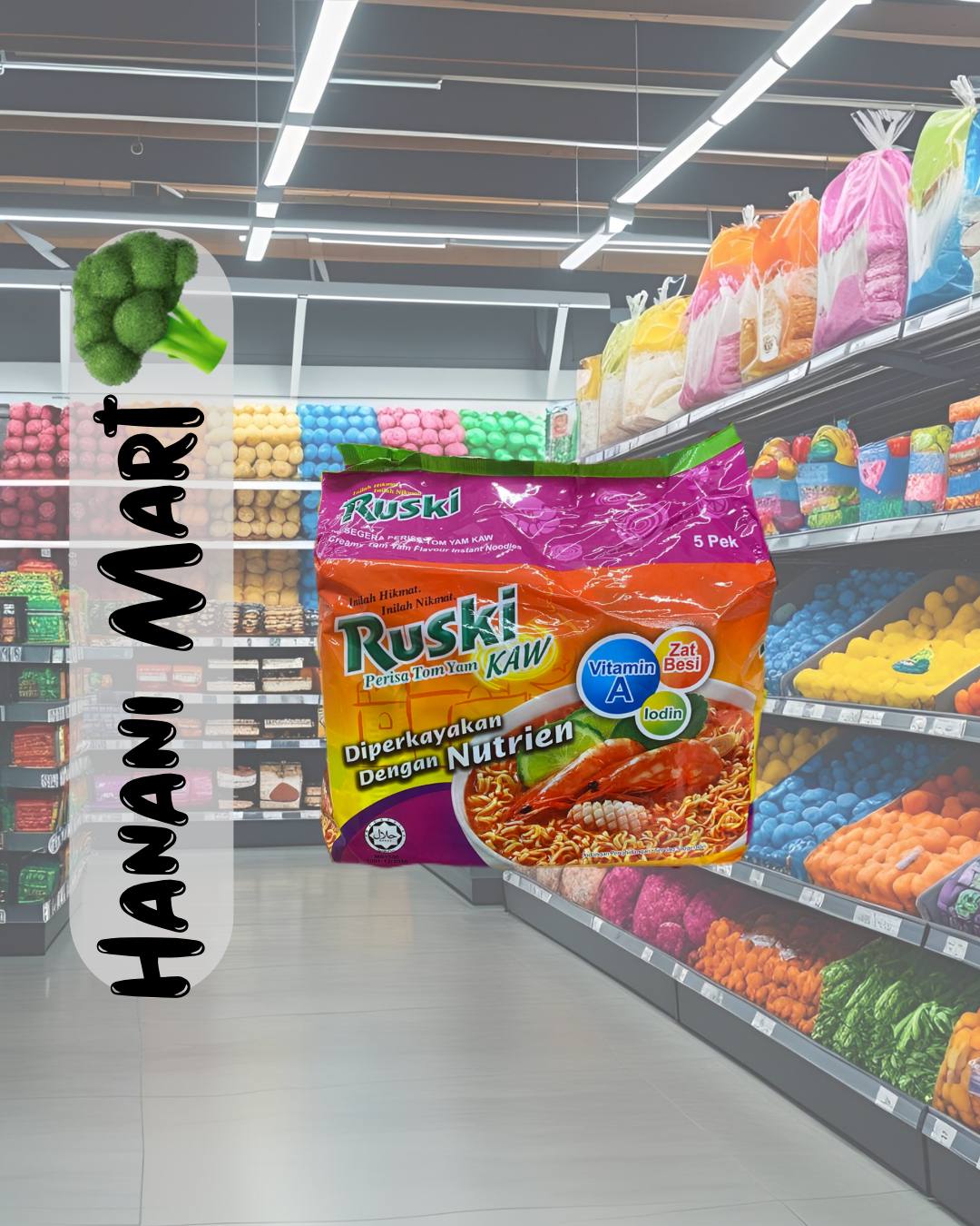 Ruski Instant Noodle Tom Yam Kaw (80g x 5s) | Shopee Malaysia