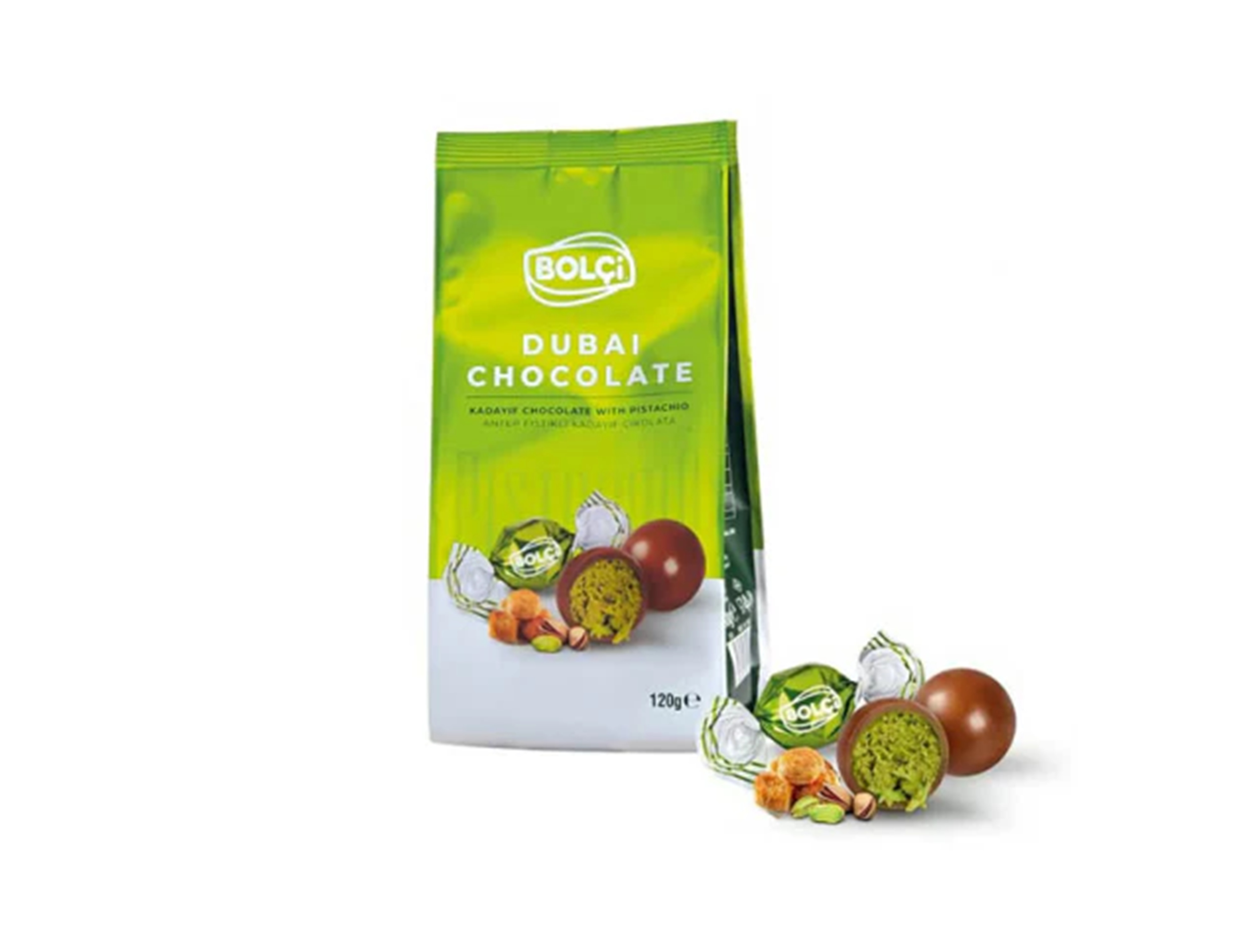 Dubai CHocolate Milk Chocolate Balls Filled with Pistachio and Kadayifi ...