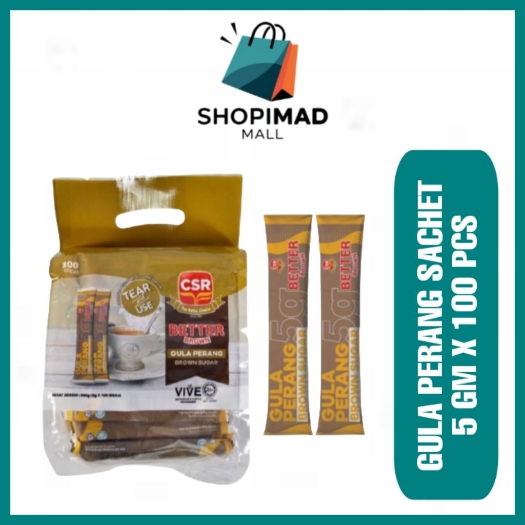 [100PCS] CSR GULA PERANG BETTER BROWN SUGAR SACHET | Shopee Malaysia