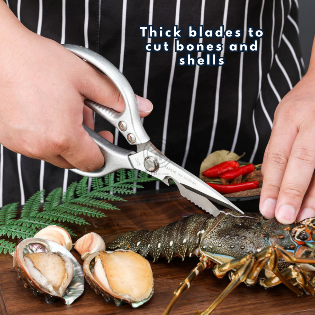 SK5 Japan Imported Multipurpose Heavy Duty Kitchen Scissor Chicken Bone ...