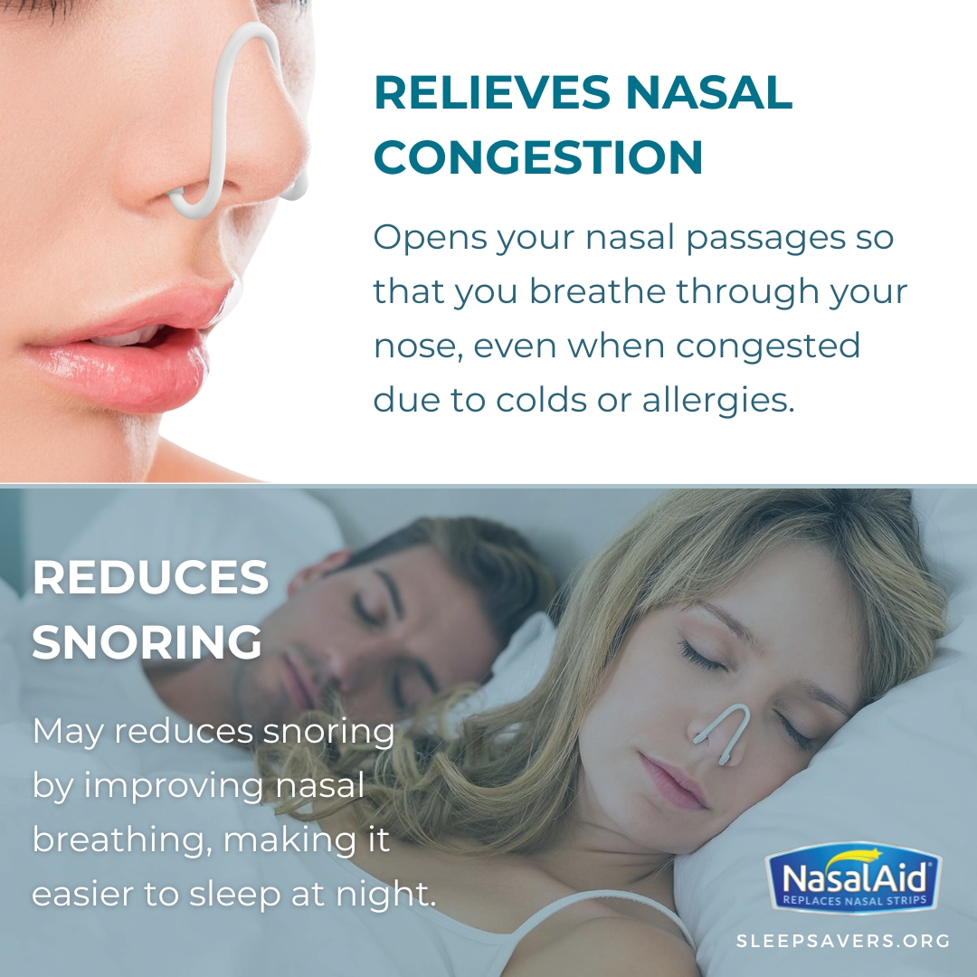 NasalAid Nasal Dilator USA | Anti-Snoring Sleep Aid | Opens Nasal Valve ...