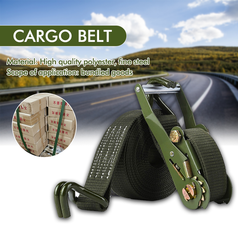 5/10Ton Heavy Duty Belt Set Ratchet Tie Down Cargo Strap Buckle Tie ...