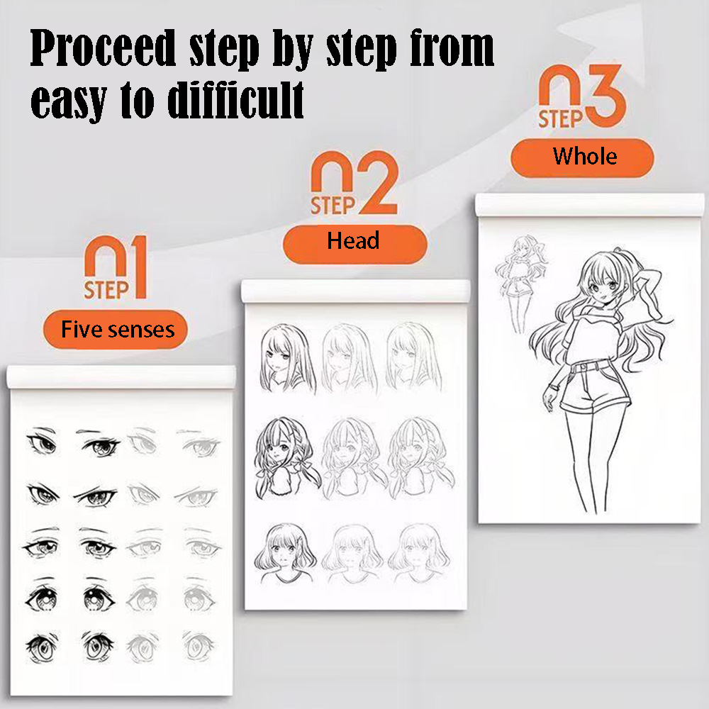 Introductory Art Drawing Book Character Skill Practice Paper Line ...