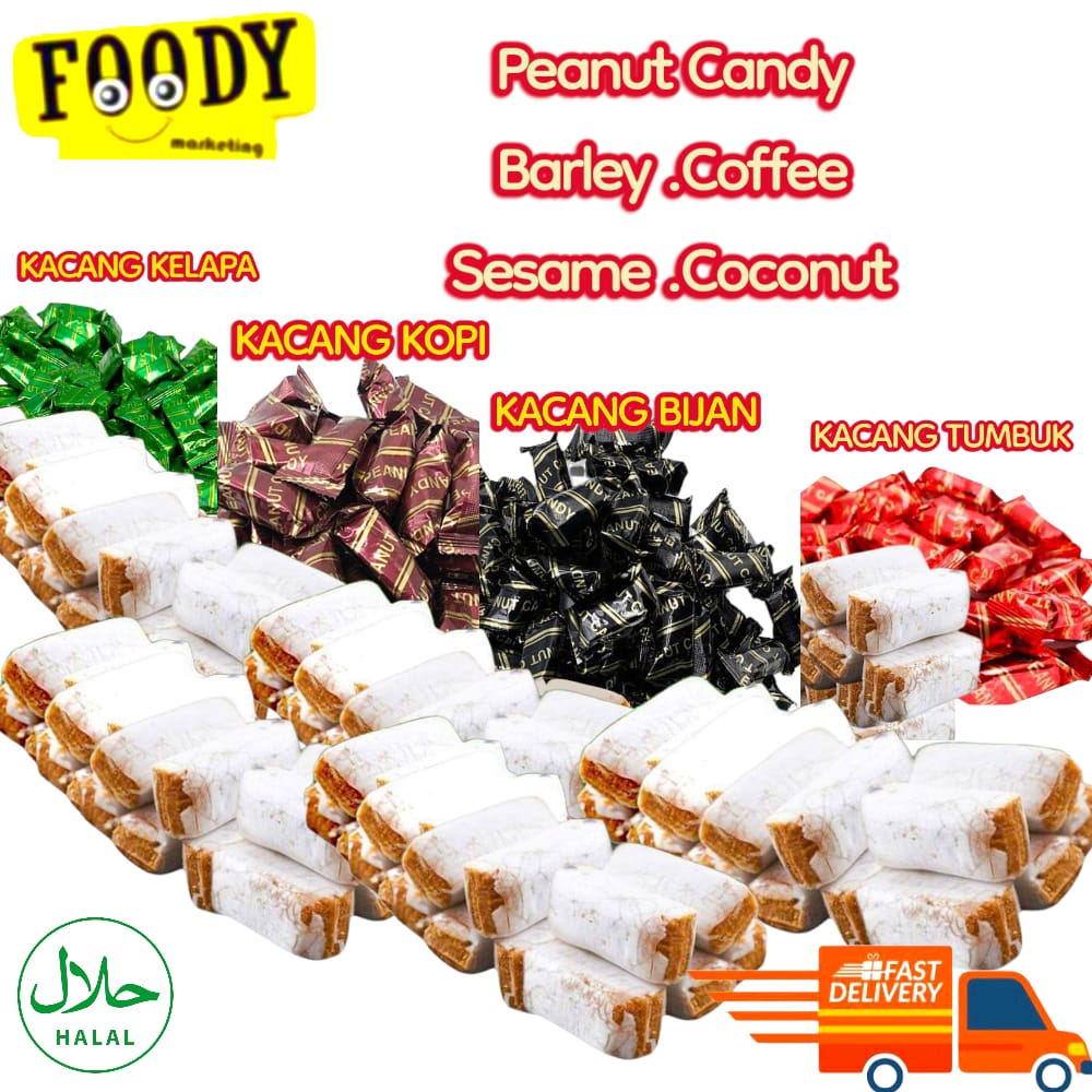 Peanut Candy Barley Gula-gula Kacang Tumbuk Sedap | Biskut Barli Kuih ...