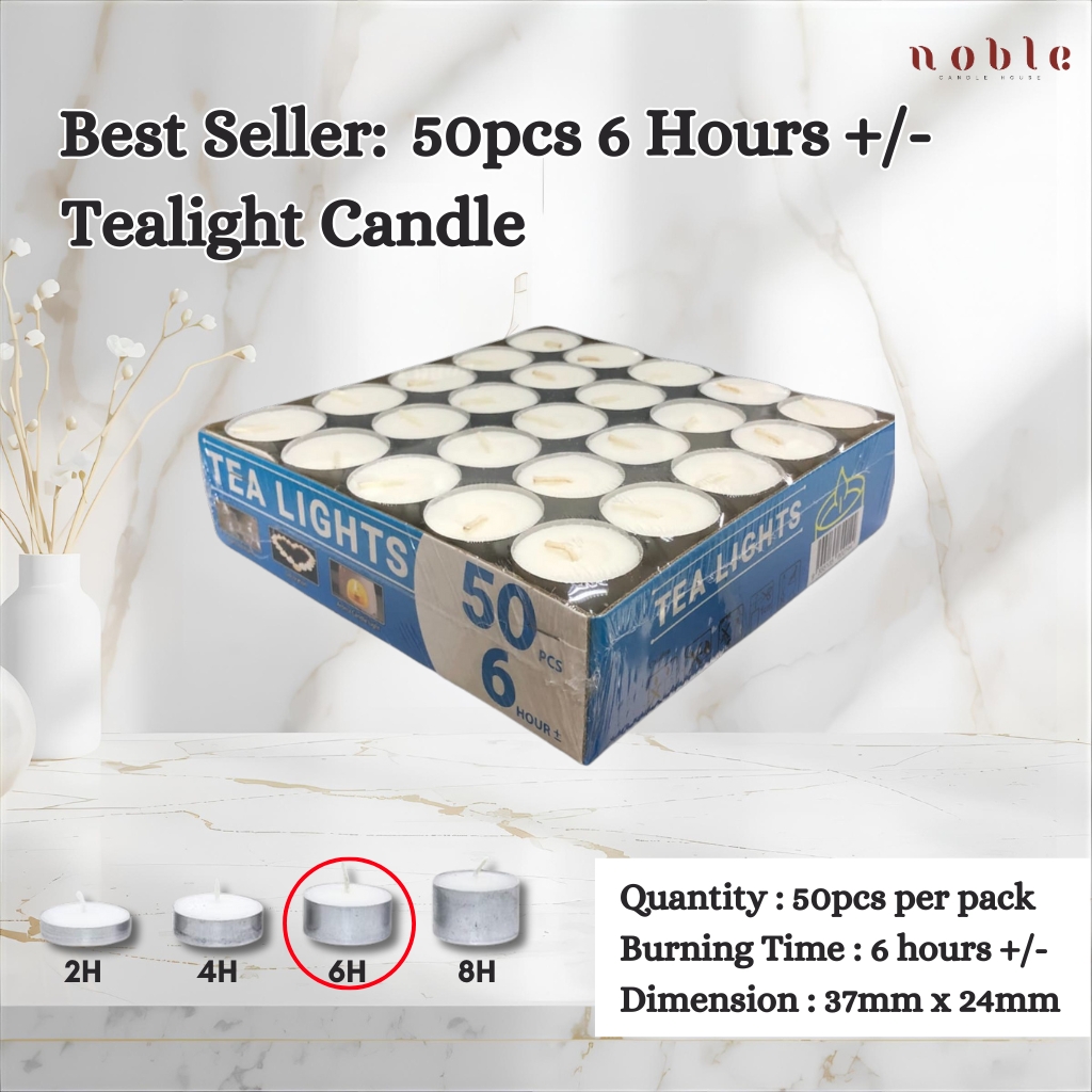 Piala Emas - Lilin Tealight Candle 100pcs– 2hour/4hrs/6hrs/8hrs Burn ...