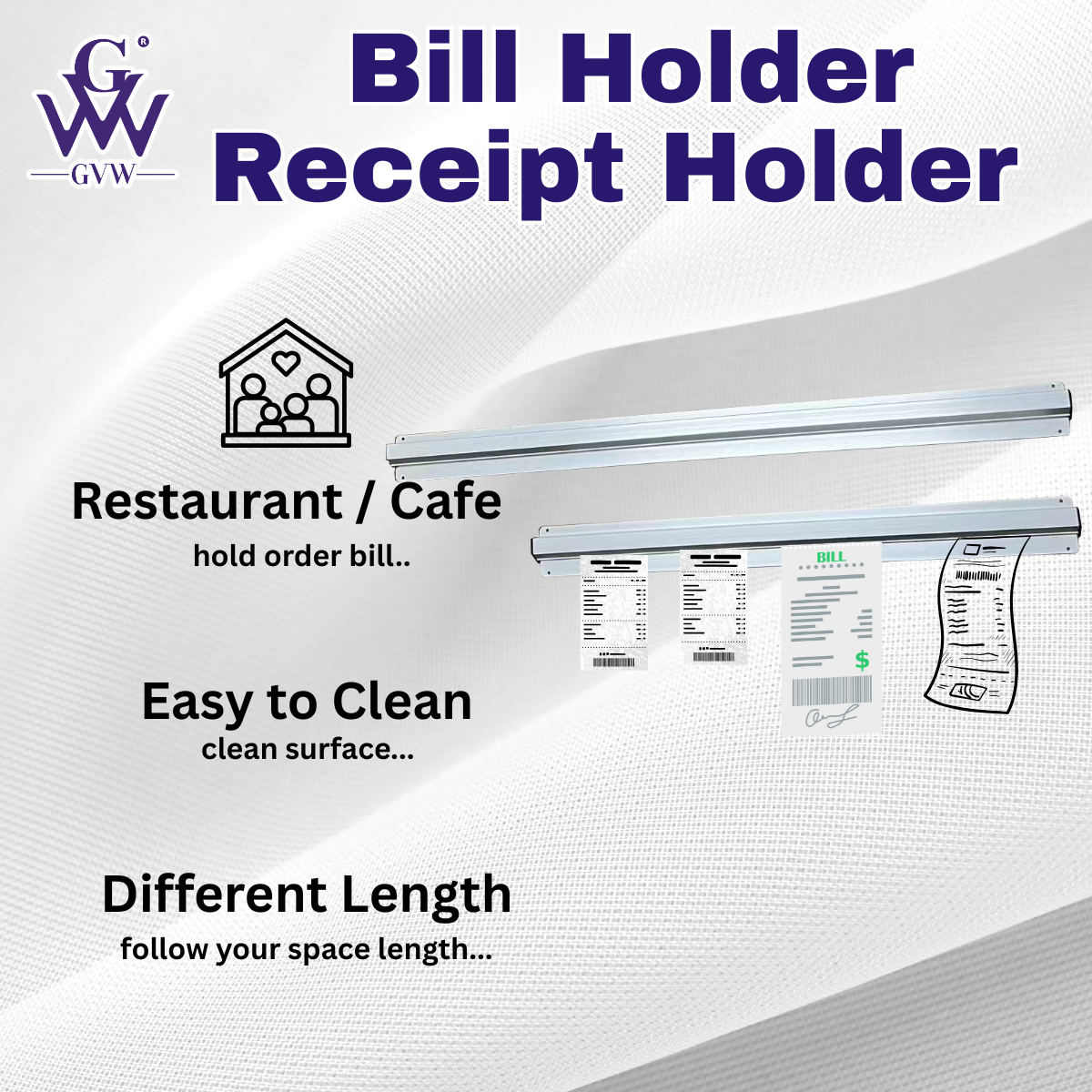 GVW Bill Holder Ticket Holder Bar Receipt Holder Kitchen Clip Takeaway ...