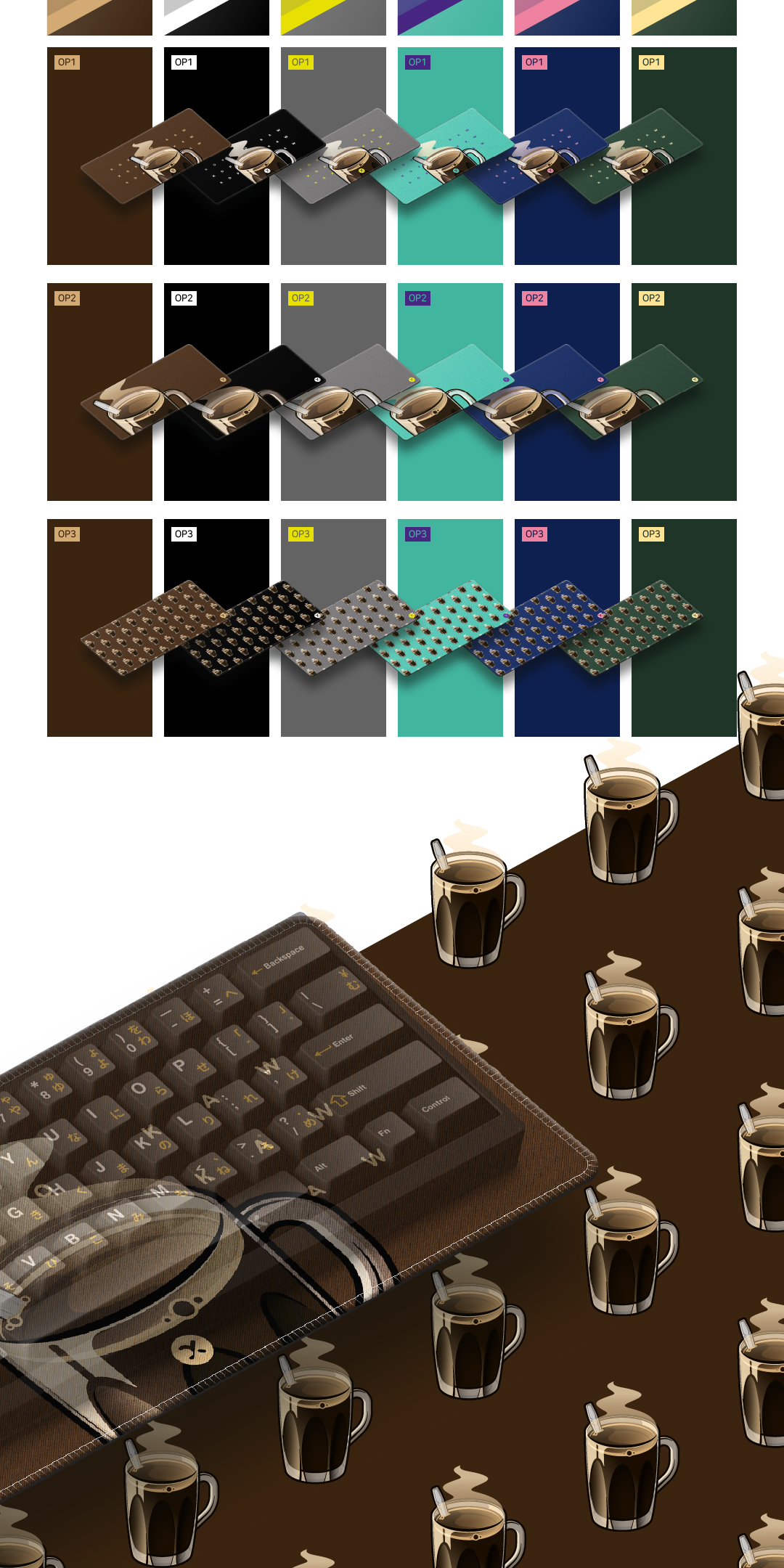 [3616 KEYBOARD COASTERS] TDX Studios Kopi O Kaw | 36cm x 16cm In-House ...