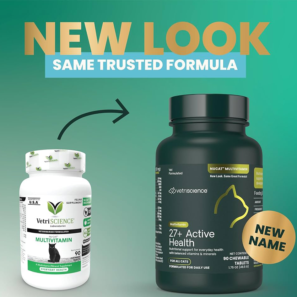 *Made in USA* VetriScience NuCat Senior & Nu Cat Multivitamin with ...