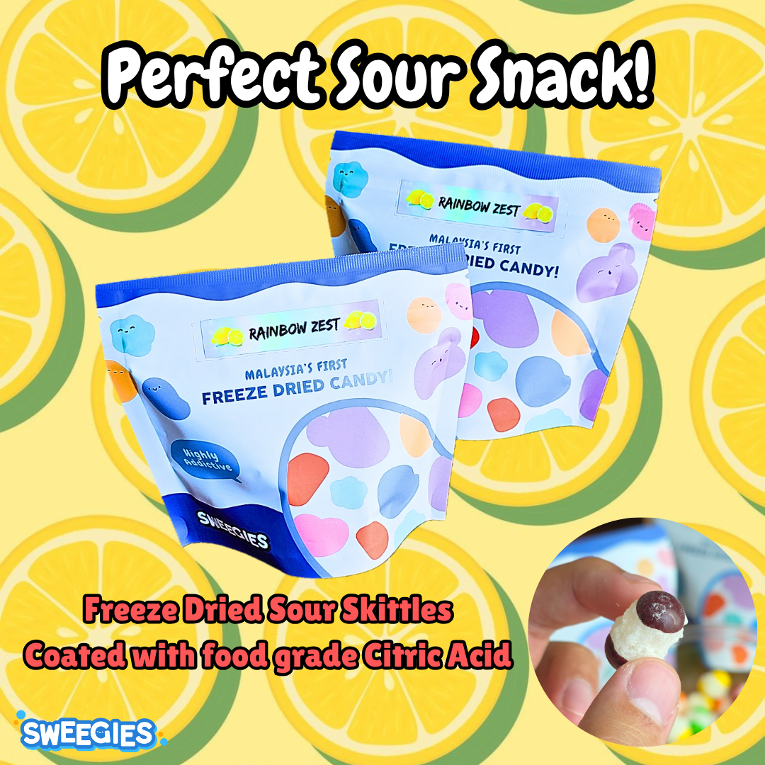 Sweegies Rainbow Zest Freeze Dried Sour Candy Masam Sour Snacks ...