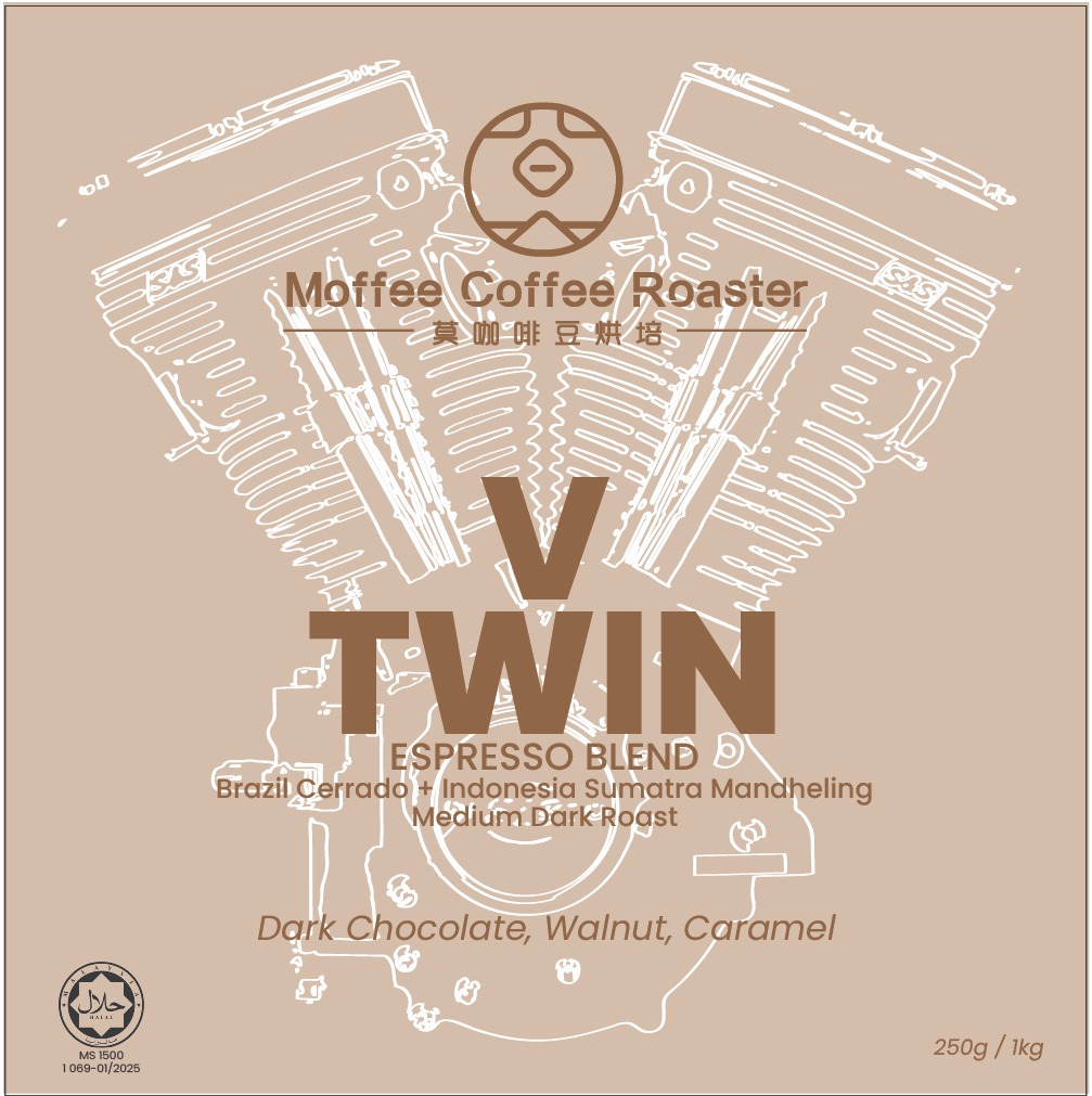 MOFFEE - V-Twin Espresso Blend - Medium Dark (Roasted Arabica) [Biji ...